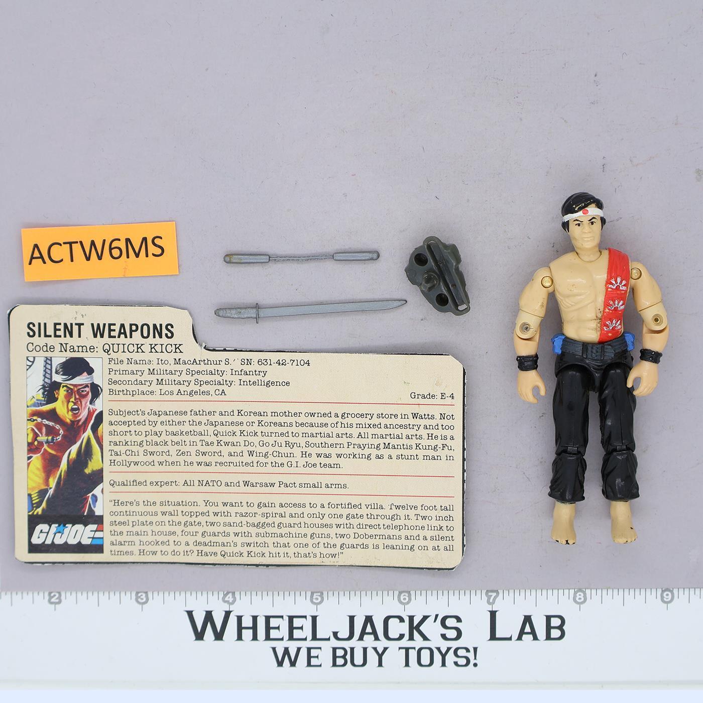 Quick Kick V1 100% Complete G.I. Joe 1985 Hasbro Vintage Action Figure ...