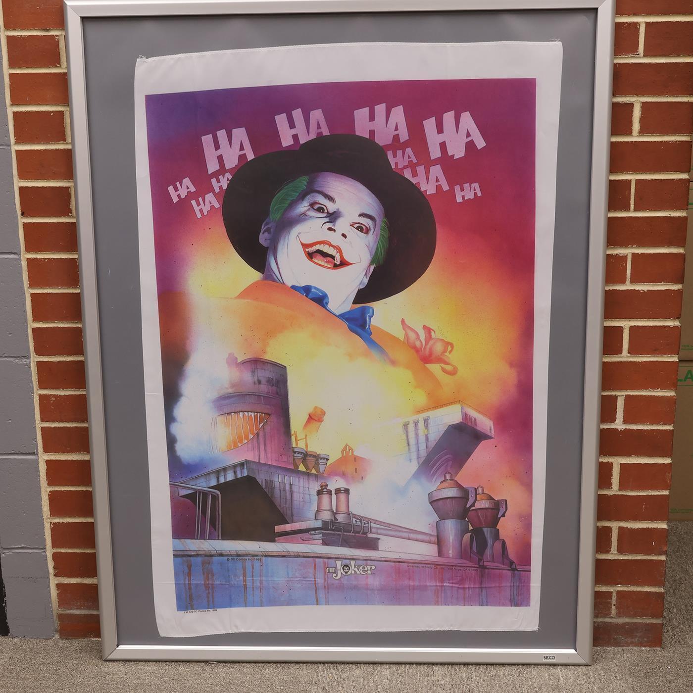 The Joker Fabric Wall Hanging 1989 DC Comics Poster Batman Vintage 43" X 29" - Wheeljack's Lab