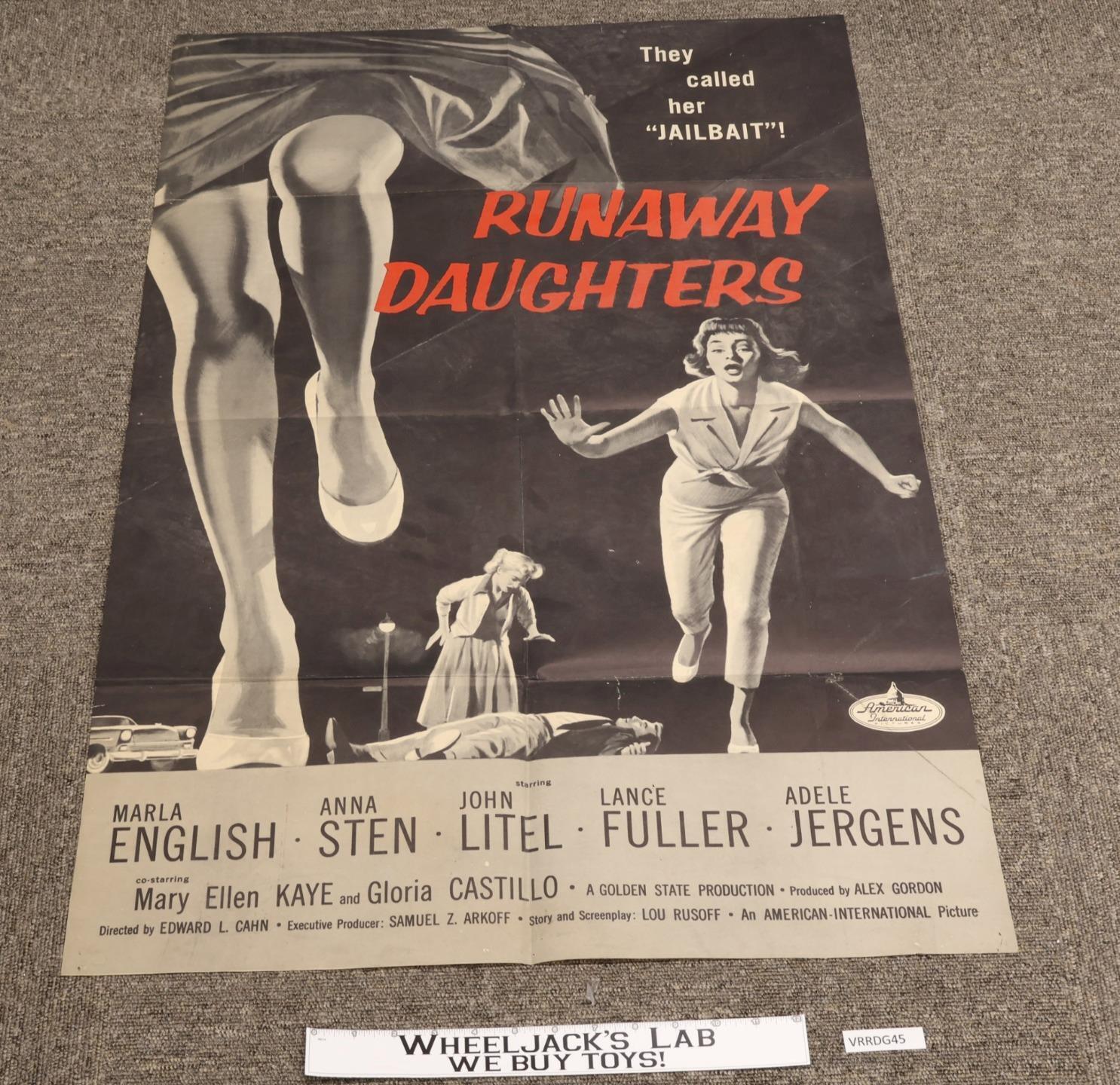 Runaway Daughters Marla English Original 1956 Movie Poster 38 x 24 ...