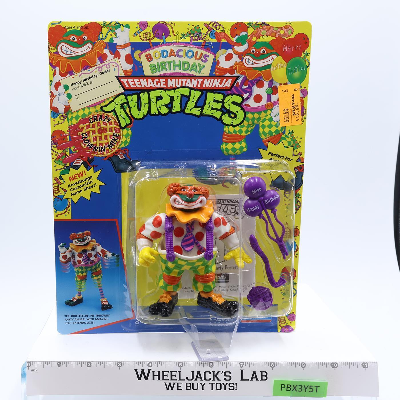 Crazy Clownin' Mike Bodacious Birthday TMNT 1992 Playmates NEW MOSC ...