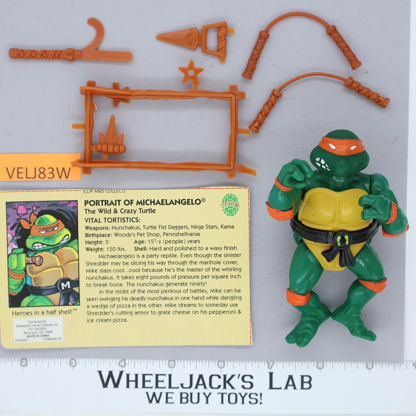 Michaelangelo SOFT HEAD 100% Complete Teenage Mutant Ninja Turtle 1988 ...