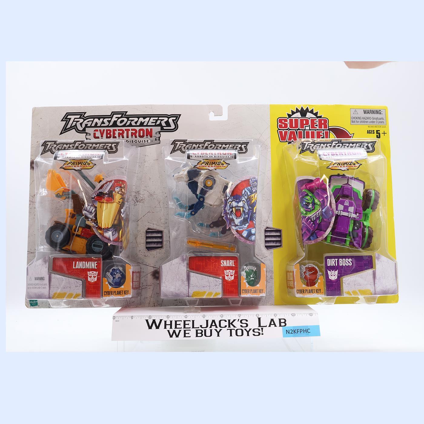 3-Pc SET Landmine Snarl Dirt Boss Transformers 2006 Hasbro Cybertron ...