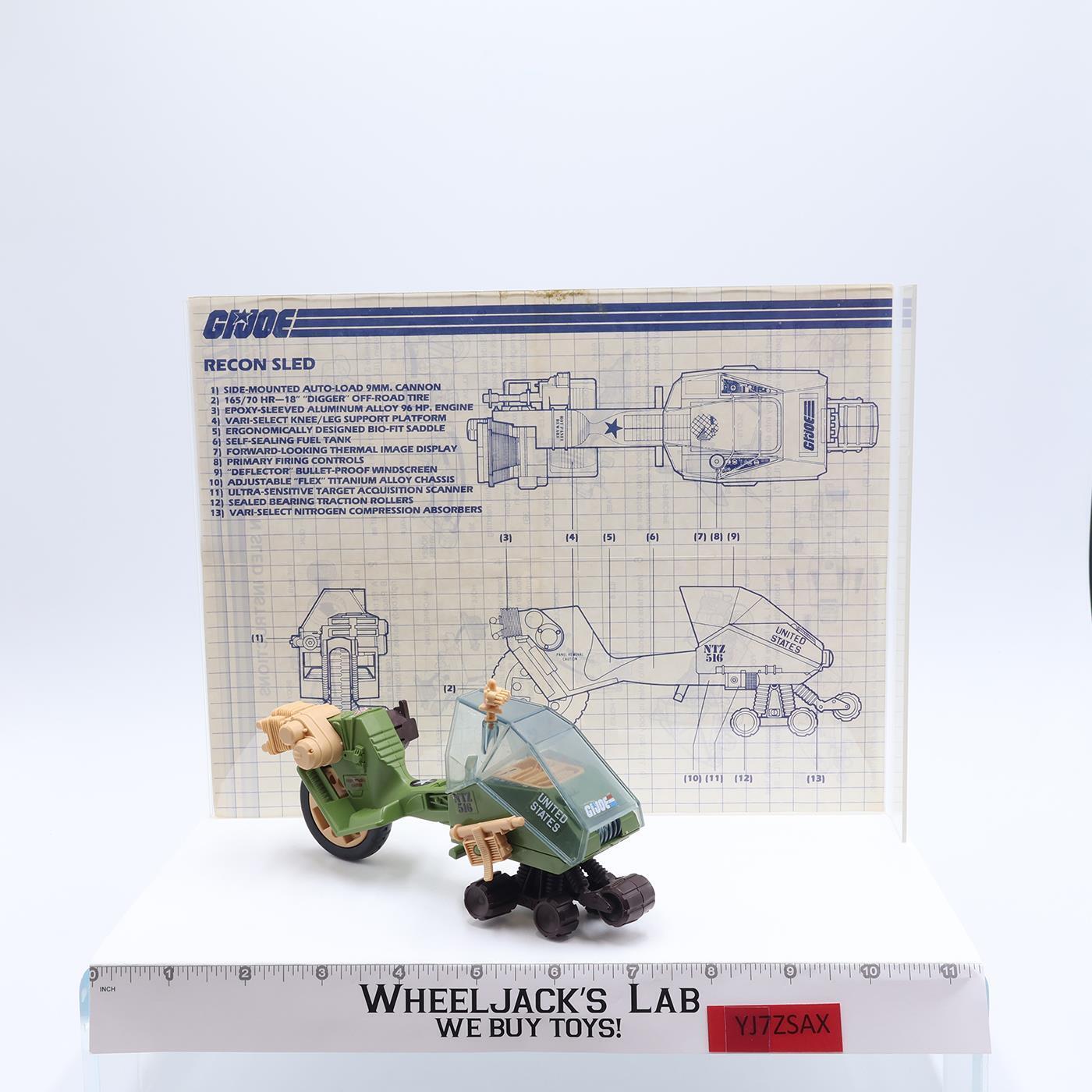 LCV Recon Sled 100% Complete GI Joe 1986 Hasbro Action Figure Vehicle ...