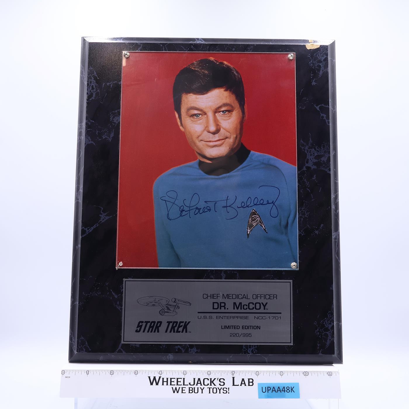 Dr. McCoy Star Trek TOS DeForest Kelley AUTOGRAPHED Plaque 220/995 ...