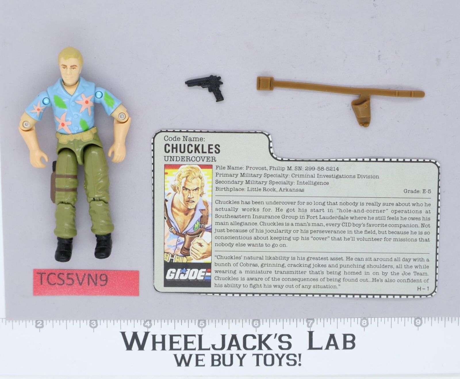 Chuckles V1 100% Complete G.I. Joe 1987 Hasbro Vintage Action Figure ...