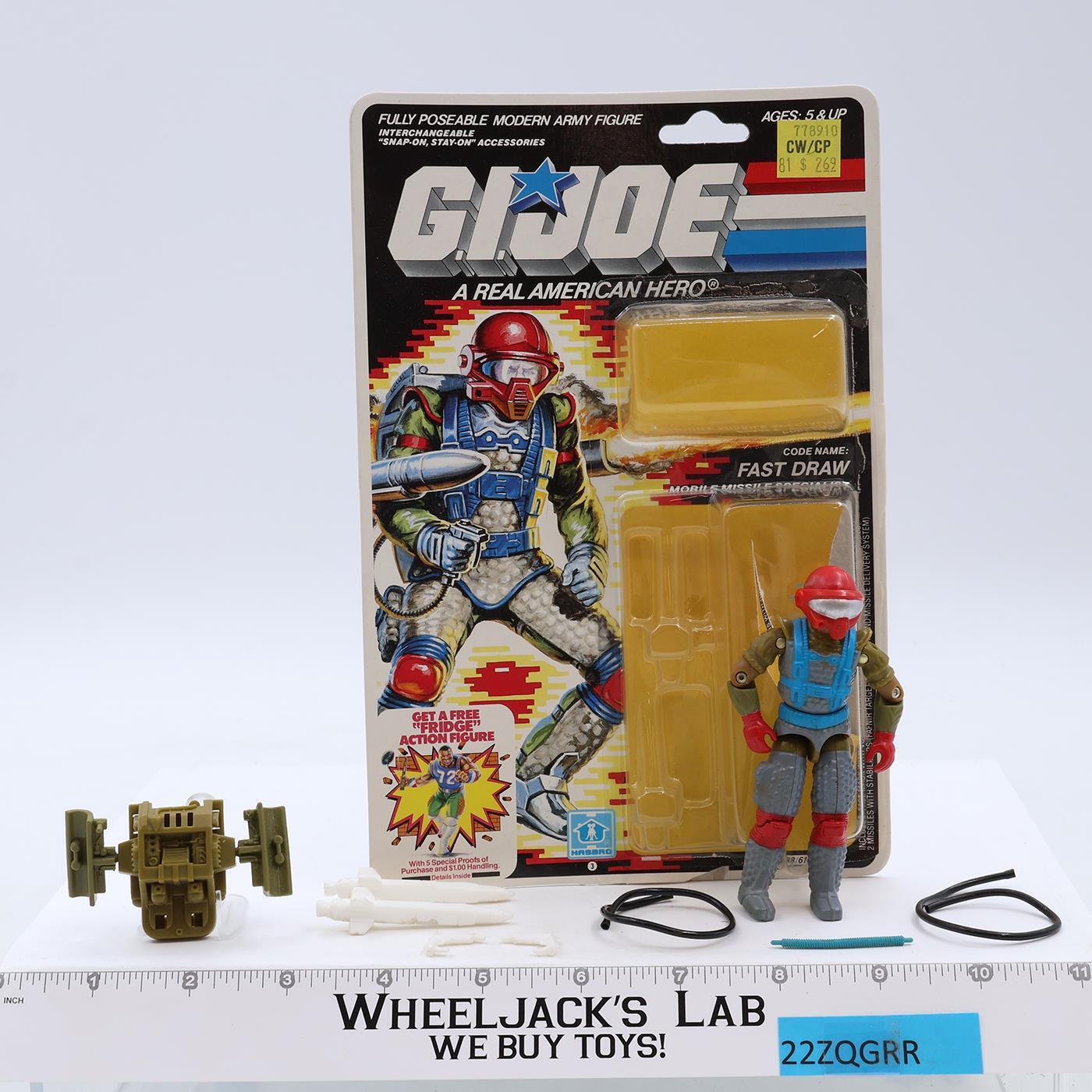 Fast Draw 100% Complete W/Cardback & Bubble V1 GI Joe Hasbro 1987 ...