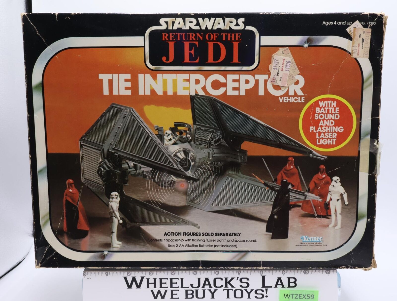 Imperial Tie Interceptor 100% Complete Star Wars ROTJ 1983 Kenner ...