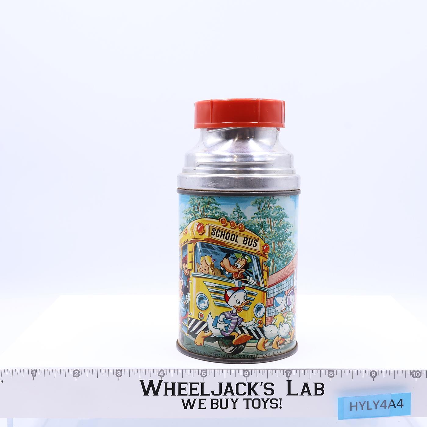 Walt Disney Metal School Bus Thermos ONLY Aladdin 1961 Vintage ...