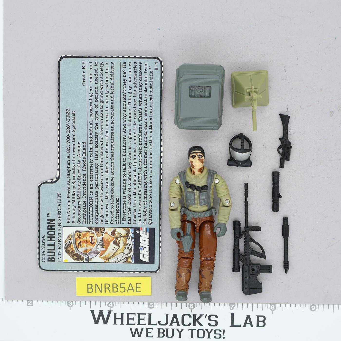 Bullhorn V1 100% Complete G.I. Joe 1990 Hasbro Vintage Action Figure ...
