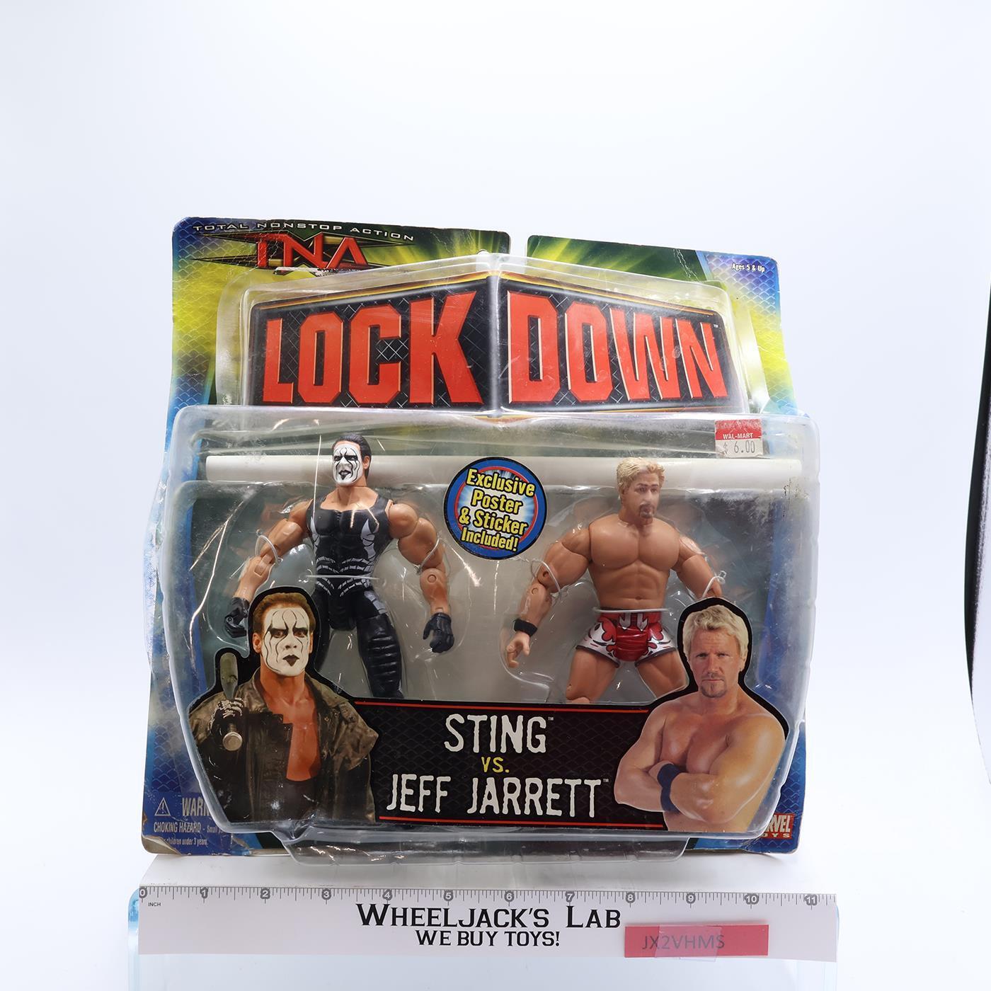 Sting vs Jeff Jarrett WWE TNA Lockdown 2006 Marvel Toys NEW SEALED - Wheeljack's Lab