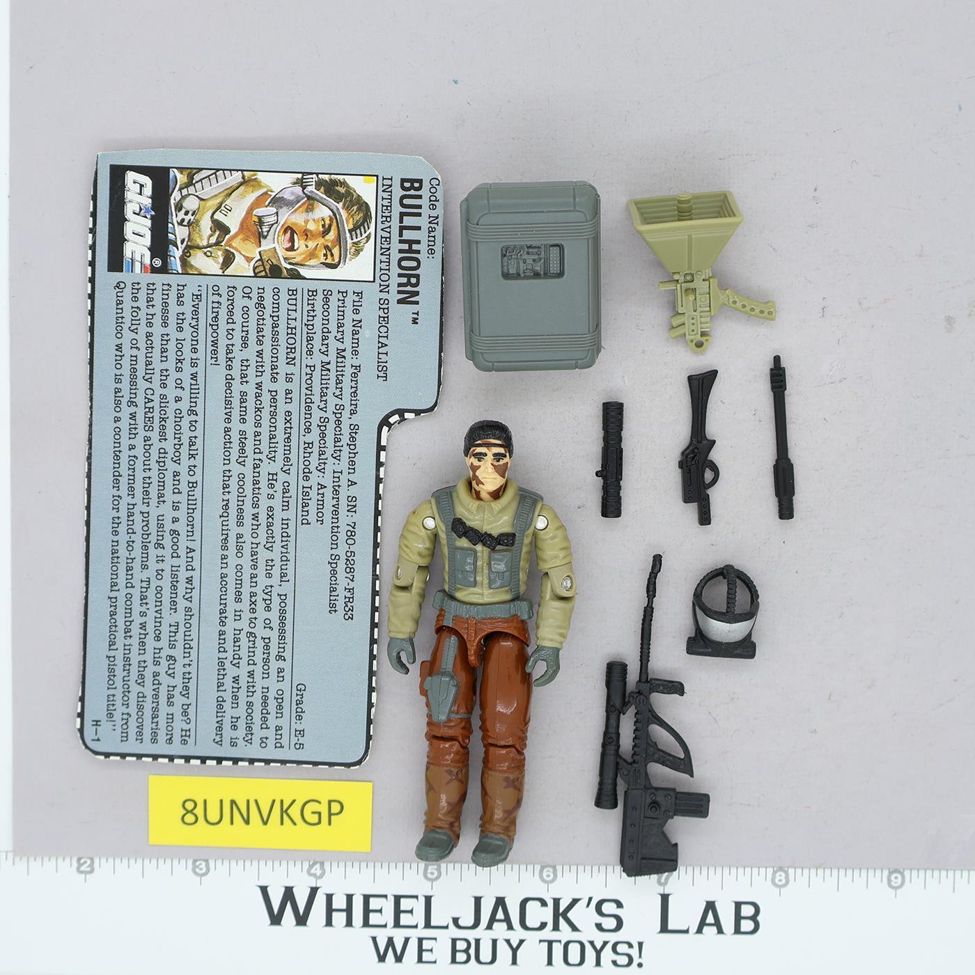 Bullhorn V1 100% Complete G.I. Joe 1990 Hasbro Vintage Action Figure ...