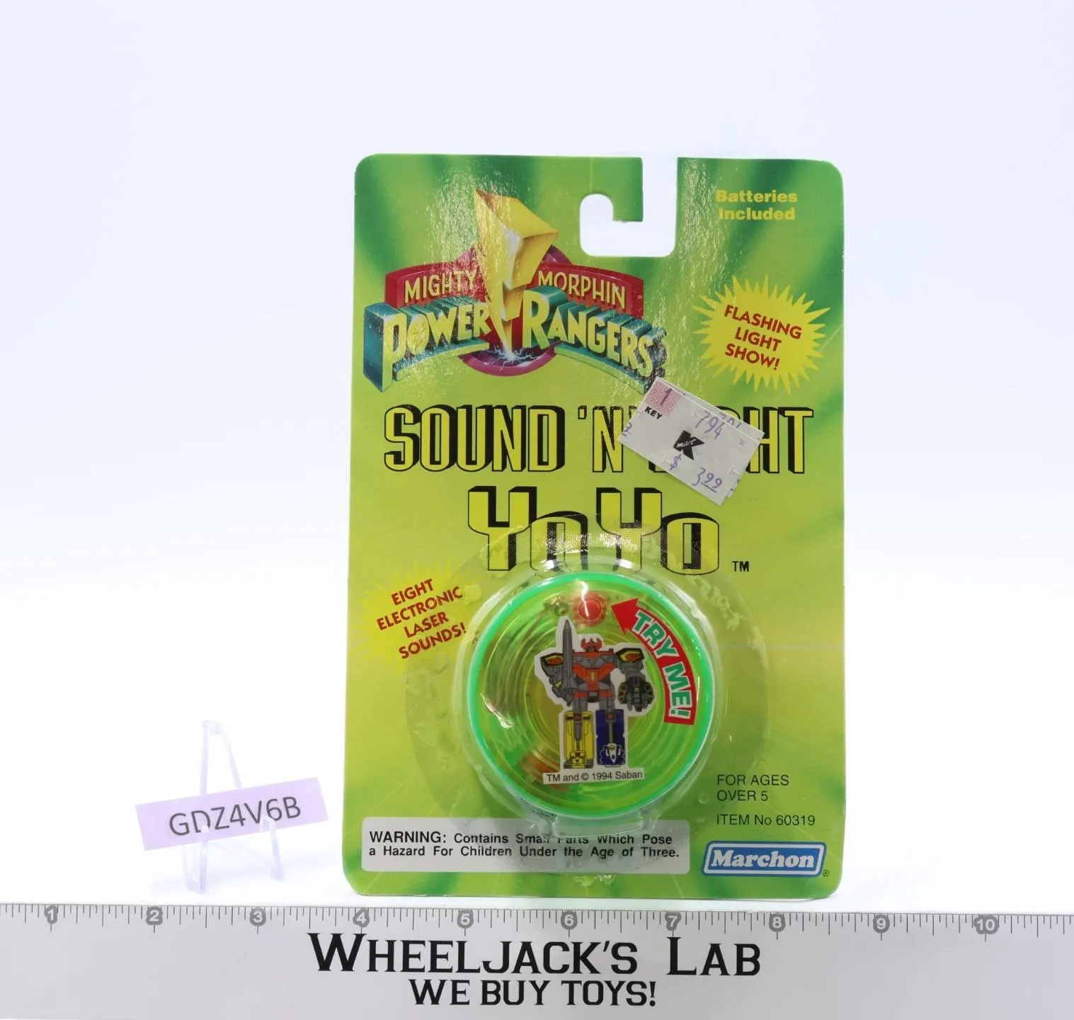 Sound 'N Light YoYo Mighty Morphin Power Rangers 1993 Marchon NEW ...