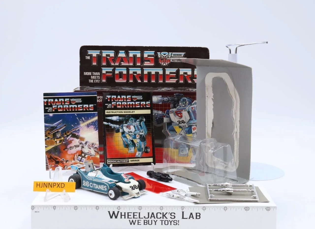 Mirage W/BOX & INSERT 100% Complete 1985 Vintage G1 Transformers Action ...