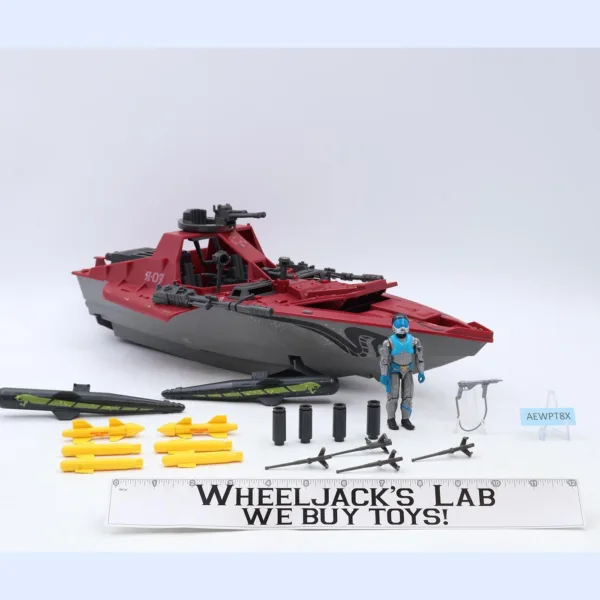 Cobra Moray Hydrofoil W/ Lampreys GI Joe 1985 Hasbro Action Figure ...