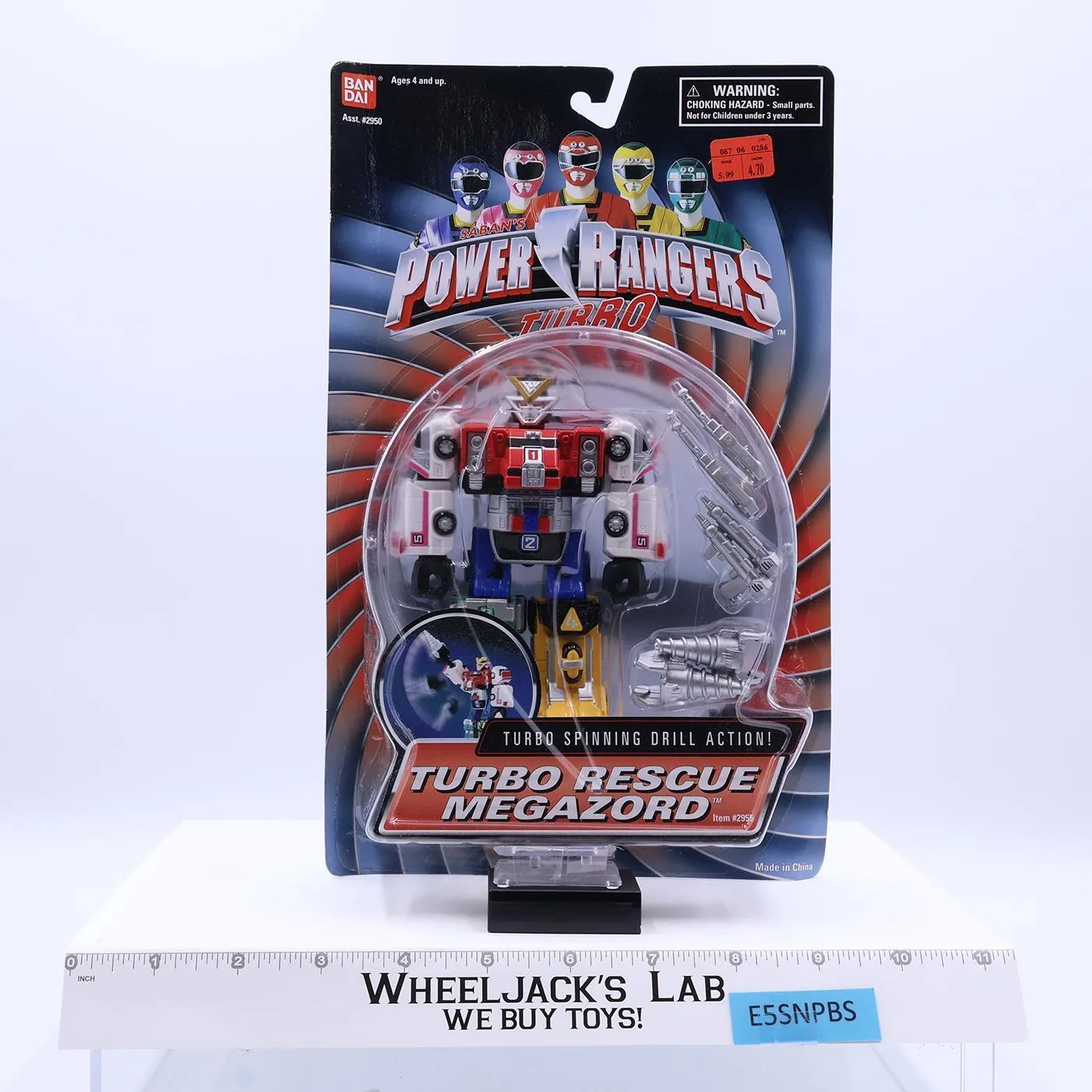 Turbo Rescue Megazord Power Rangers Turbo 1997 Bandai Action Figure NEW ...