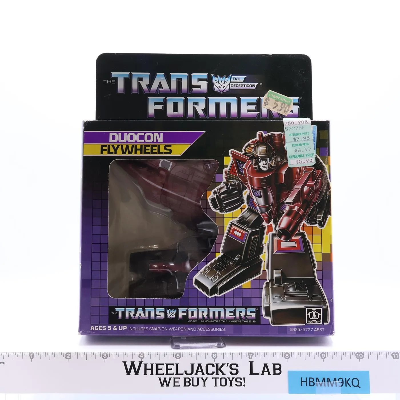 Duocon Flywheels W/Box & Insert G1 Transformers Figure UNUSED STICKERS ...