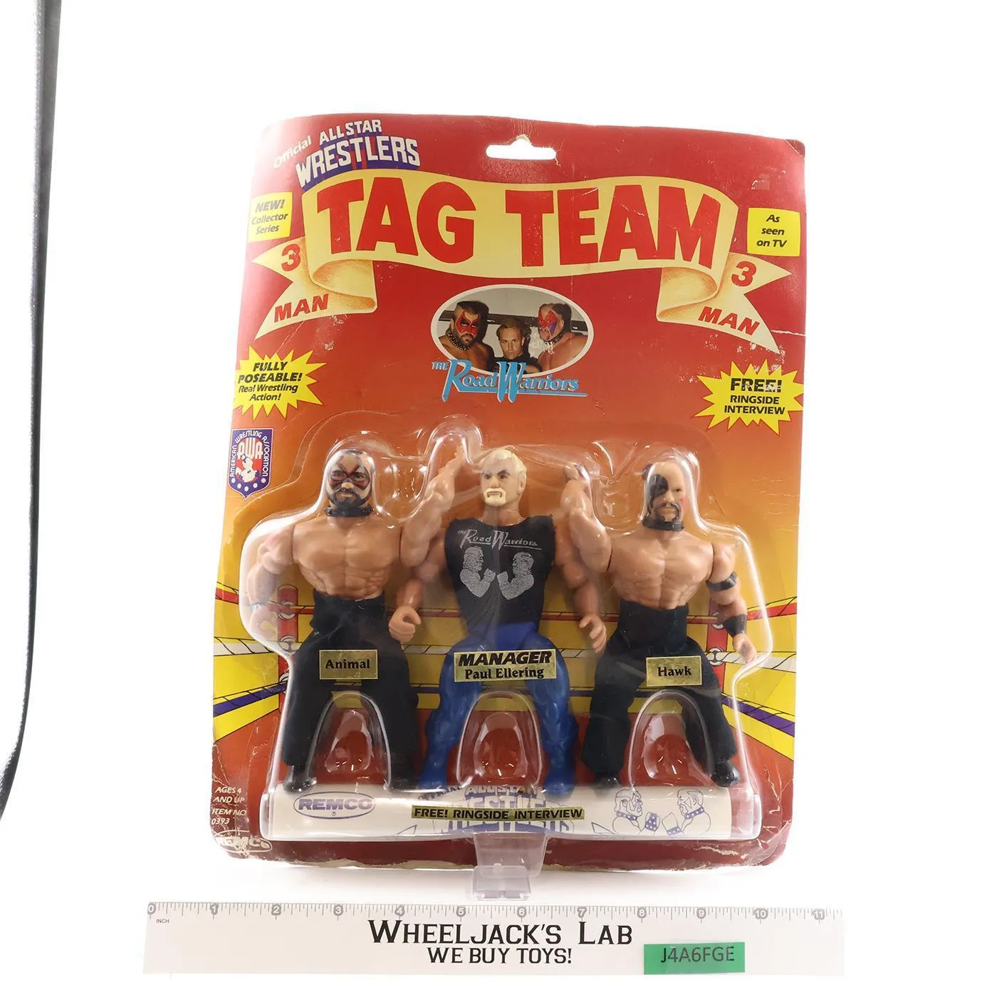 Animal Paul Hawk The Road Warriors Tag Team AWA Wresting Remco NEW SEALED - Wheeljack's Lab