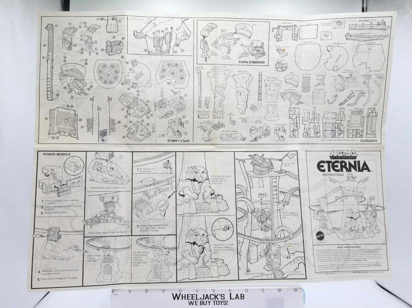 Eternia Instructions 1986 MOTU He-Man Masters of the Universe ...