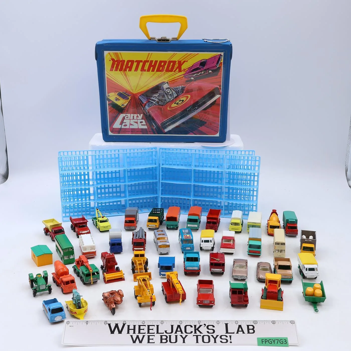 Matchbox Car Carry Case W/Inserts & 45 Cars, Trucks & Misc. 1971 ...
