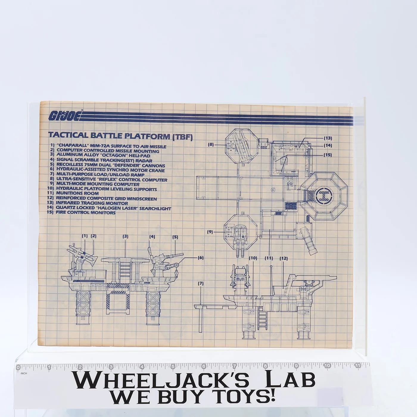 Transportable Tactical Battle Platform ORIGINAL Instructions Blueprints G.I. Joe - Wheeljack's Lab