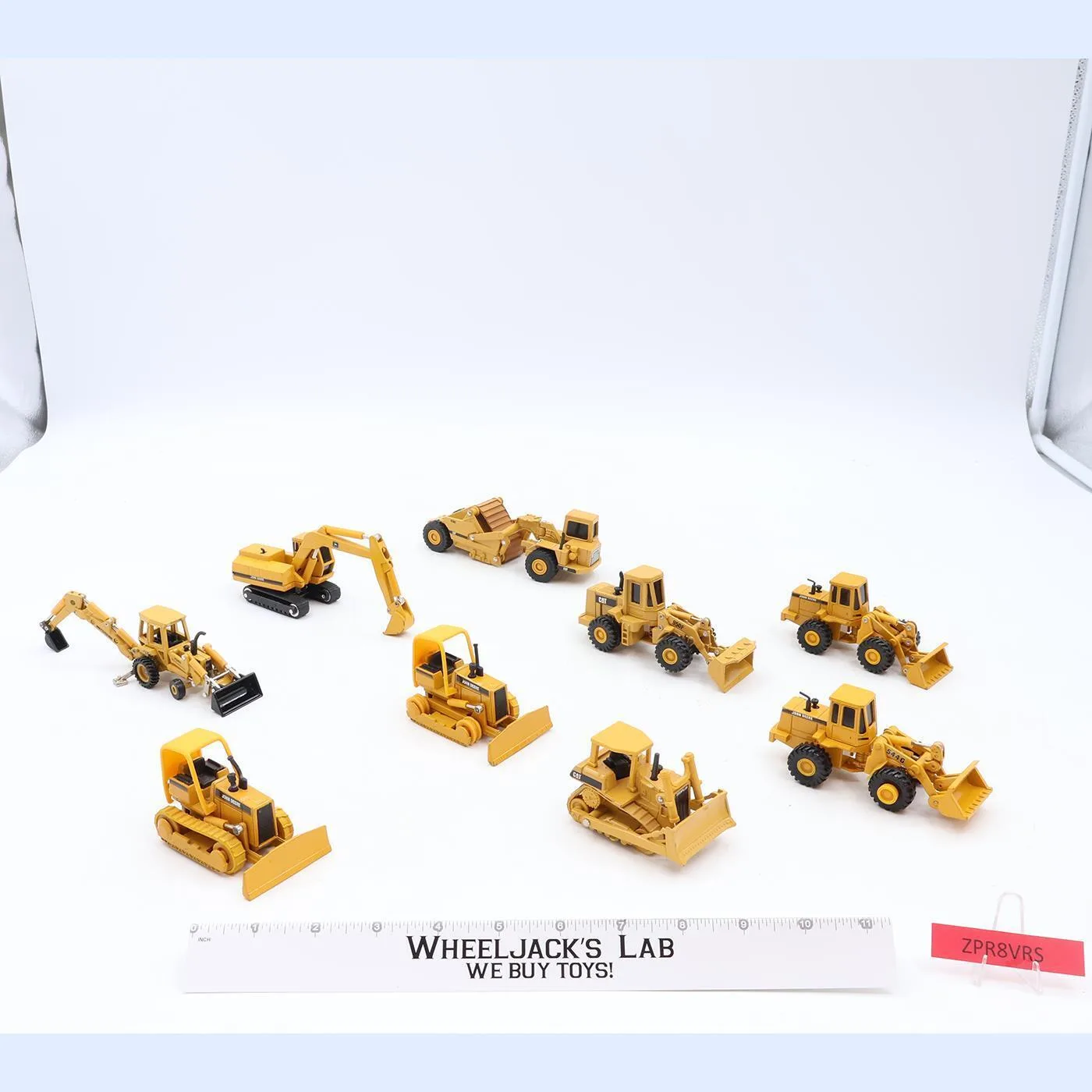 9-PC LOT ERTL Diecast Farm Equipment Ford CAT John Deere Tractor ...