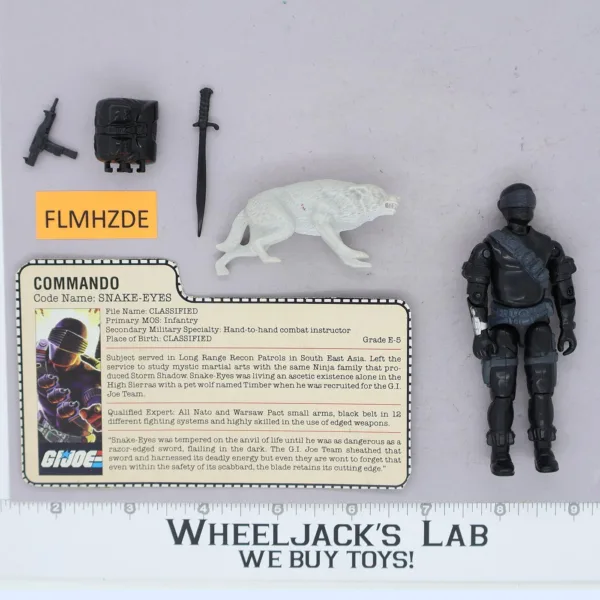 Snake Eyes & Timber V2 100% Complete G.I. Joe 1985 Hasbro Vintage ...