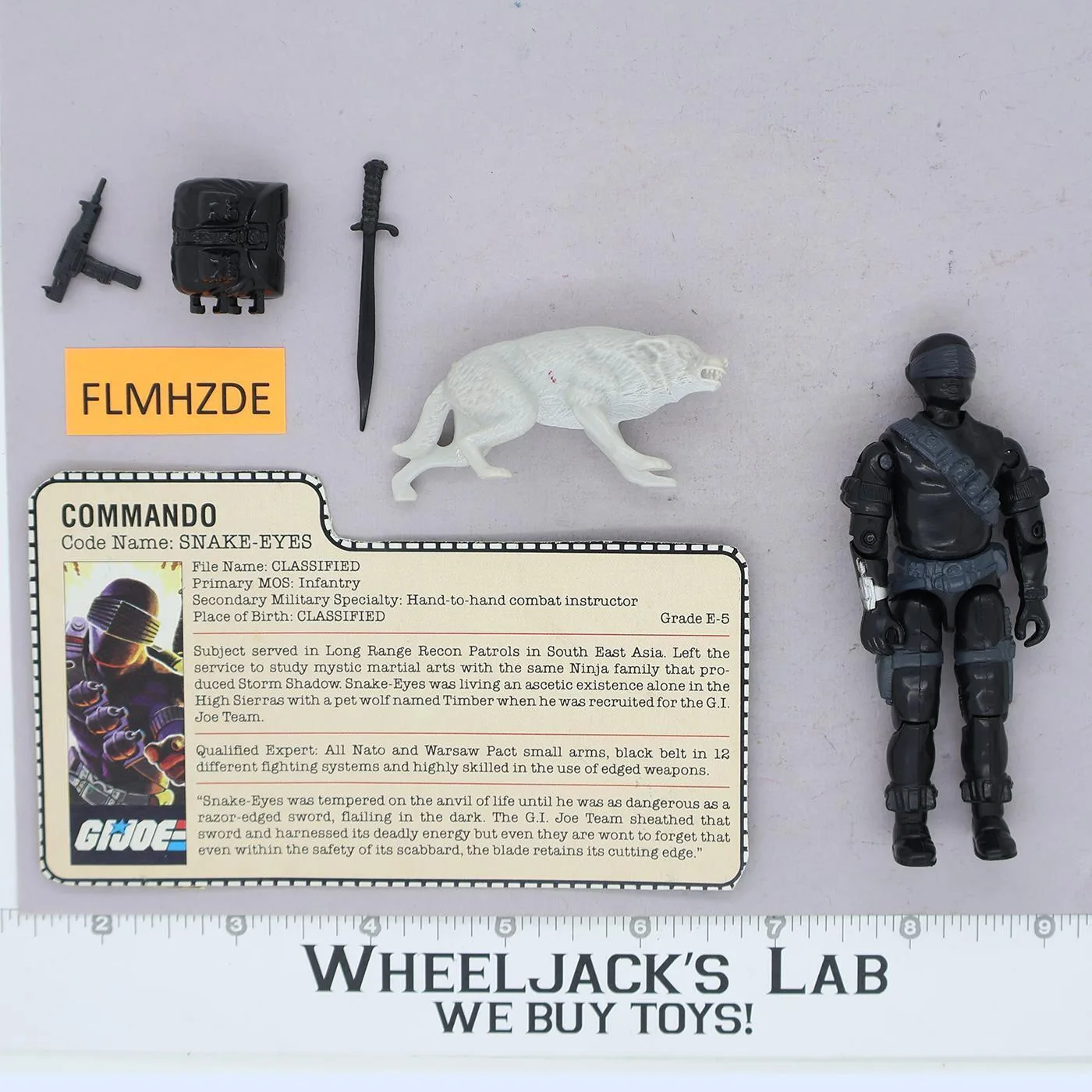Snake Eyes & Timber V2 100% Complete G.I. Joe 1985 Hasbro Vintage ...