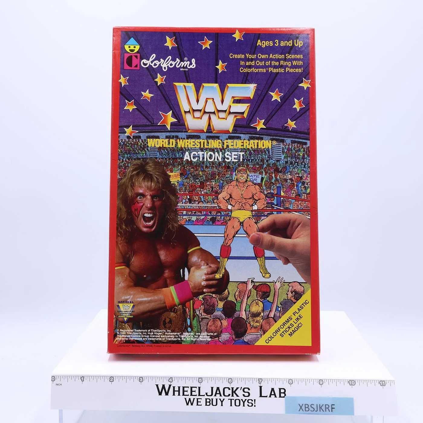 WWF World Wresting Federation Action Set 1990 Colorforms Vintage NEW ...