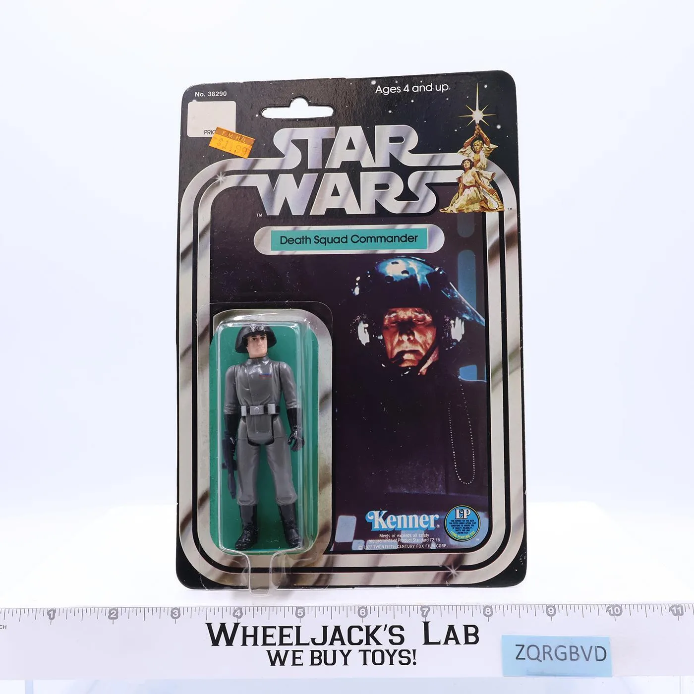 Death Squad Commander 12 Back-B Star Wars 1977 Kenner Figure NEW MOSC ...