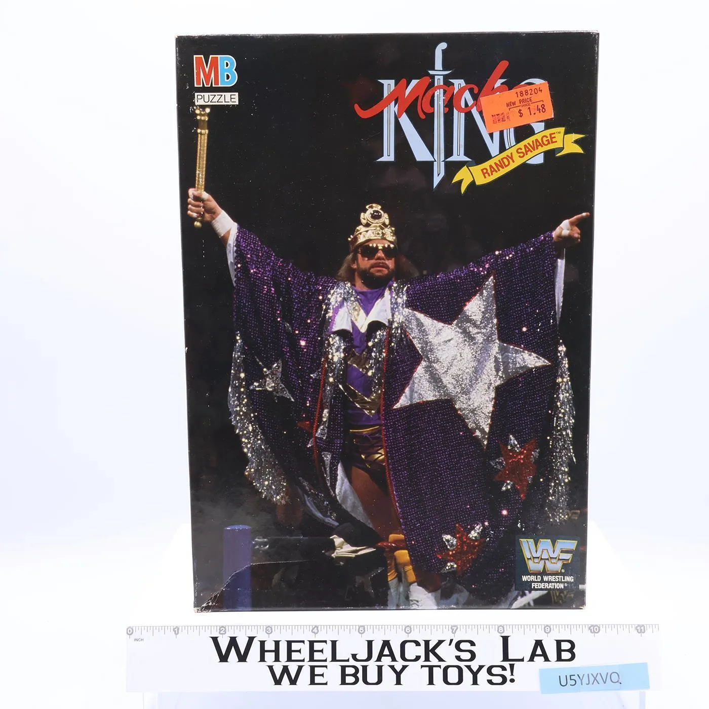 Macho King Randy Savage 250Pc Puzzle WWF Wrestling 1990 Milton Bradley ...