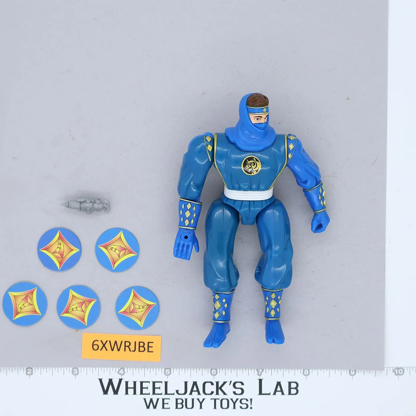 Disc Firing Blue Ninja Ranger 100% Complete Mighty Morphin Power ...