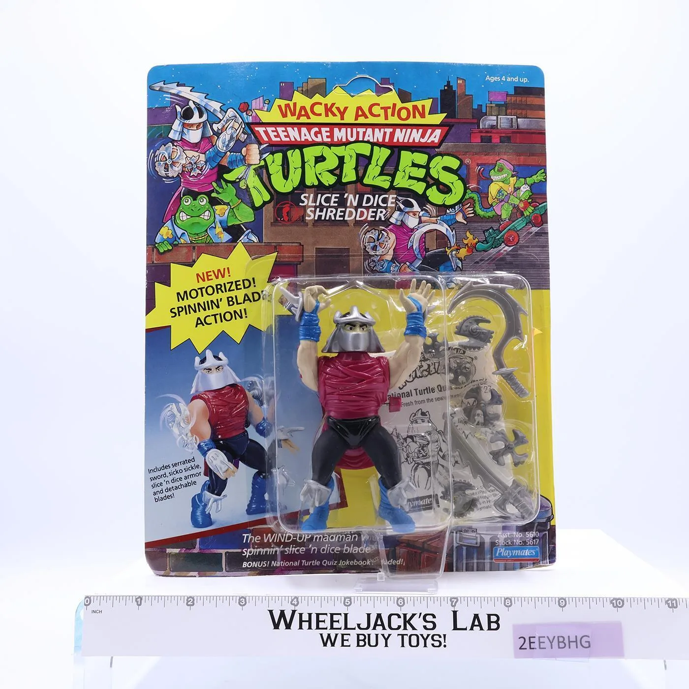 Slice 'N Dice Shredder Motorized Wacky Action 1990 TMNT Playmates MOSC ...
