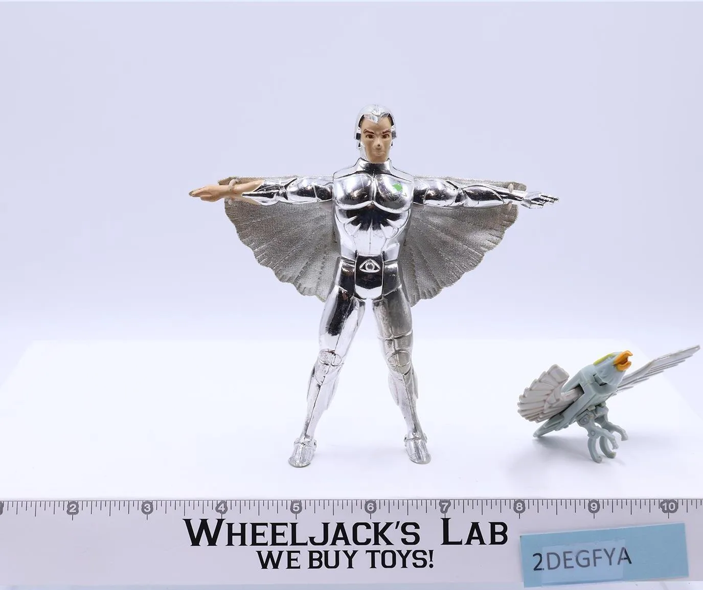 Quicksilver w/ Tally Hawk Silverhawks Complete 1986 Kenner Telepix ...