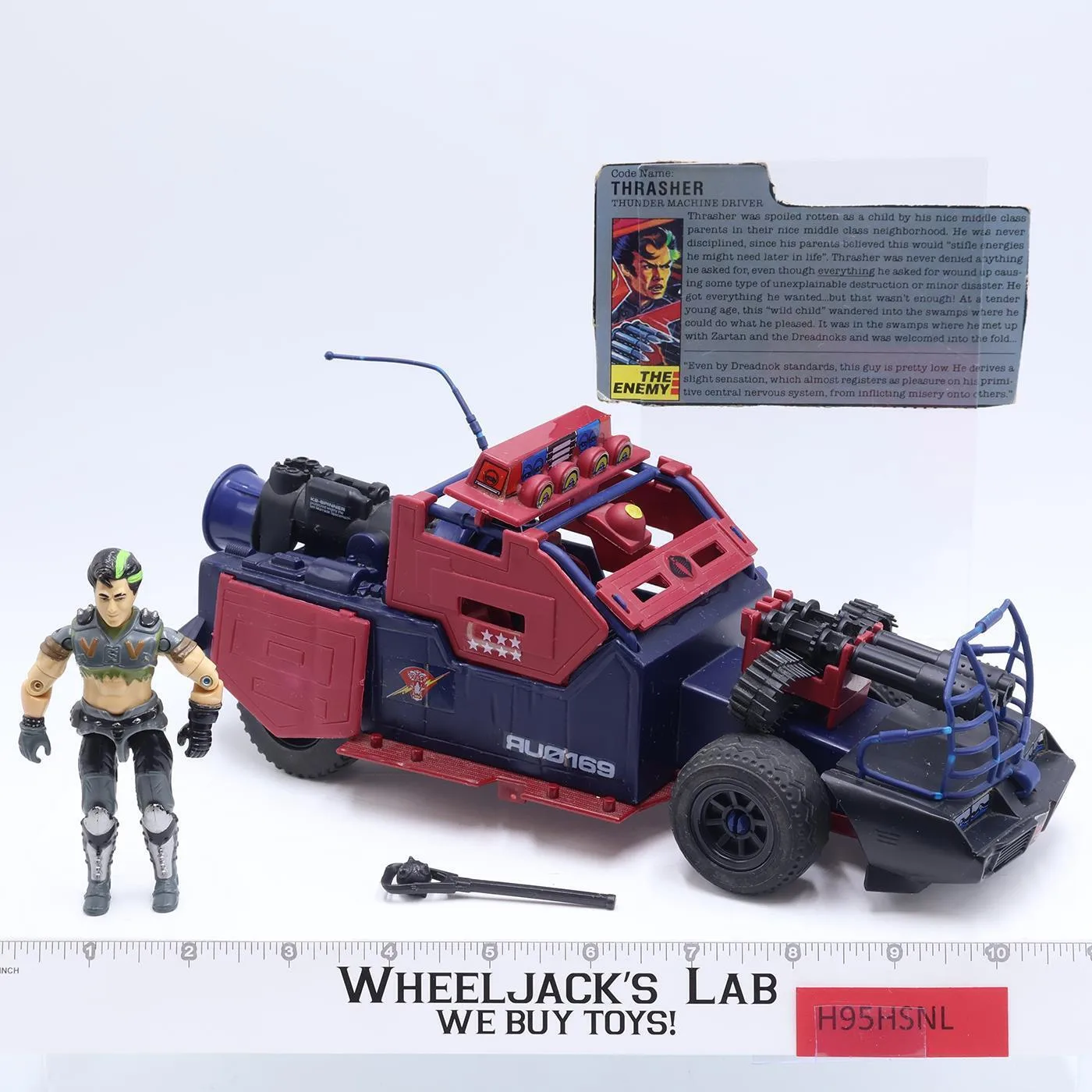 Thunder Machine W/ Thrasher G.I. Joe 1986 Hasbro Action Figure Vehicle ...