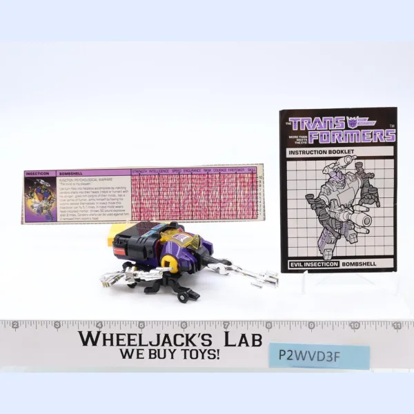 Bombshell 100% Complete 1985 G1 Transformers Rhinoceros Beetle Action ...