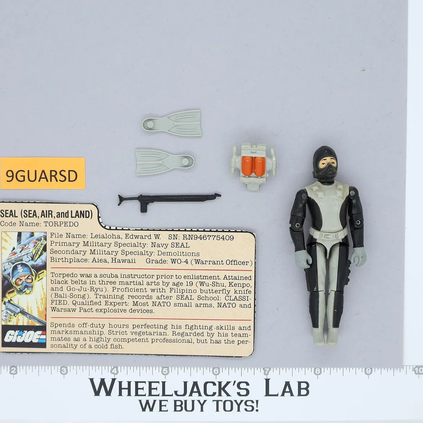 Torpedo V1 100% Complete G.I. Joe 1983 Hasbro Vintage Action Figure ...