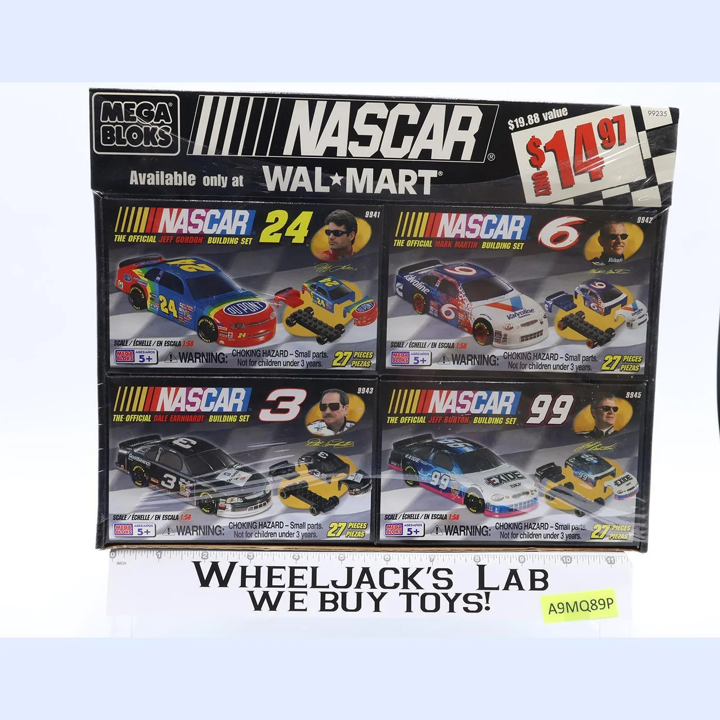 Earnhardt Gordon Martin Burton NASCAR 4 Pack Walmart 2000 Mega Bloks NEW SEALED - Wheeljack's Lab