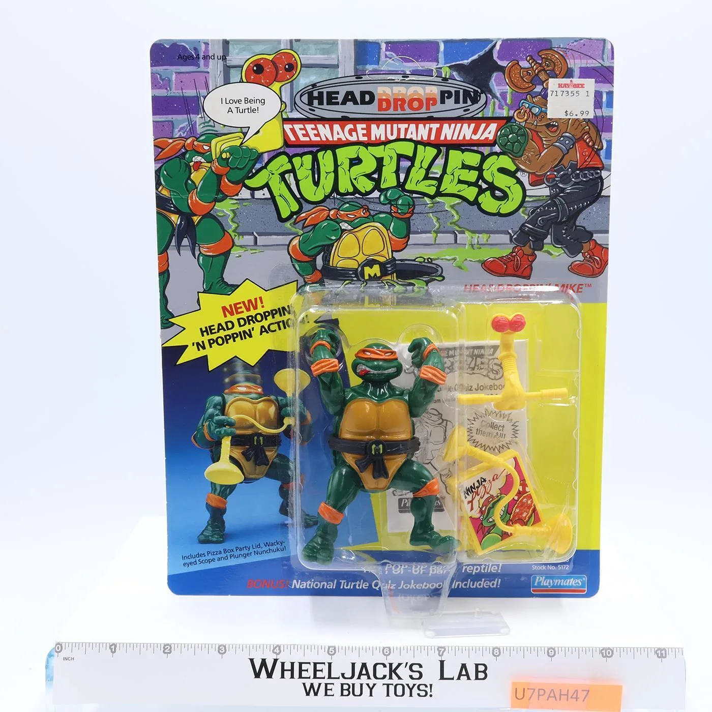 Head Droppin' Mike Teenage Mutant Ninja Turtle TMNT Playmates UNPUNCHED ...