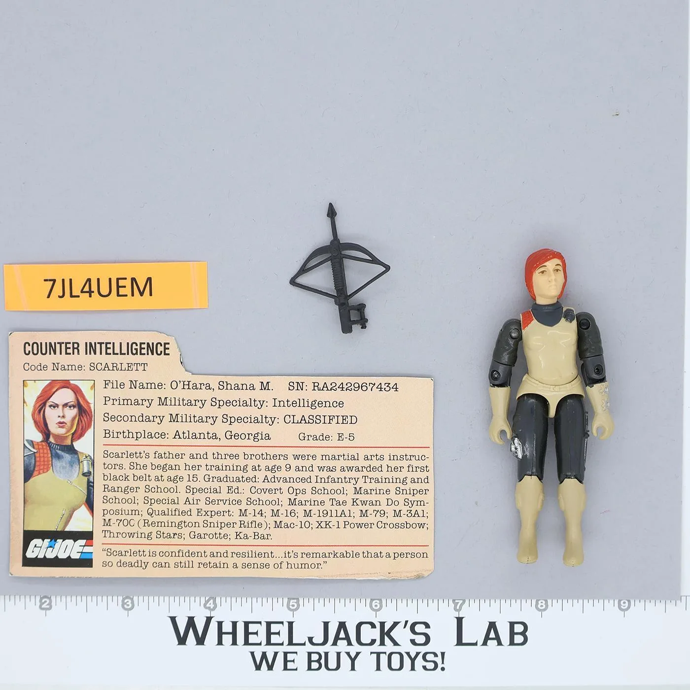 Scarlett V1.5 Swivel Arms 100% Complete G.I. Joe 1983 Hasbro Vintage ...