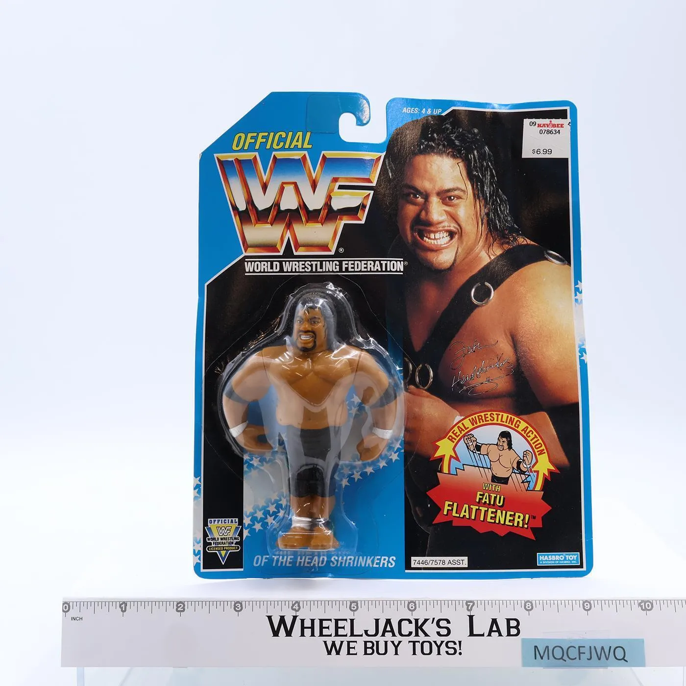 Fatu of the Head Shrinkers WWF Wrestling 1993 Hasbro Action Figure NEW ...