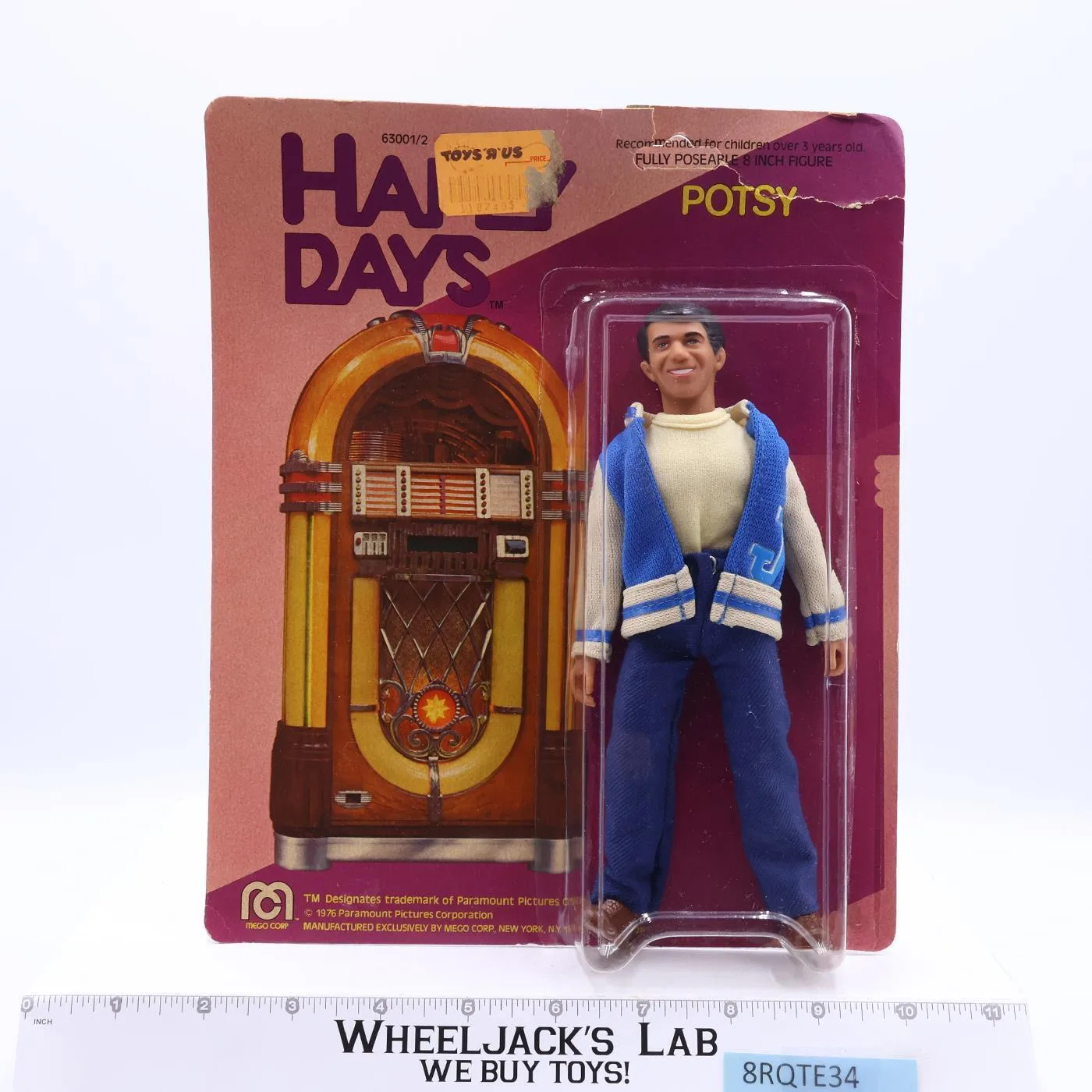 Potsy Happy Days 1976 Mego Vintage 8" Action Figure NEW SEALED ...