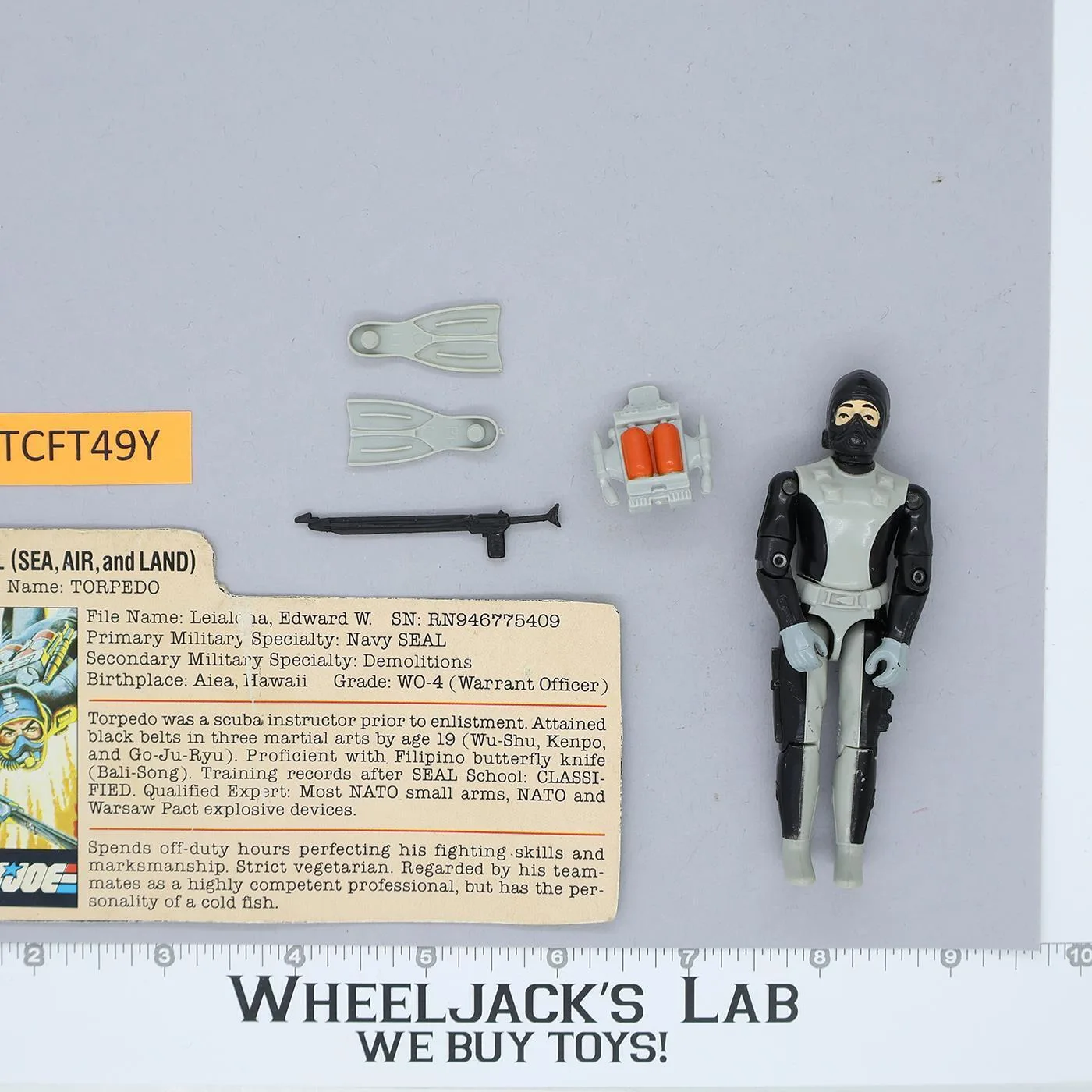 Torpedo V1 100% Complete G.I. Joe 1983 Hasbro Vintage Action Figure ...