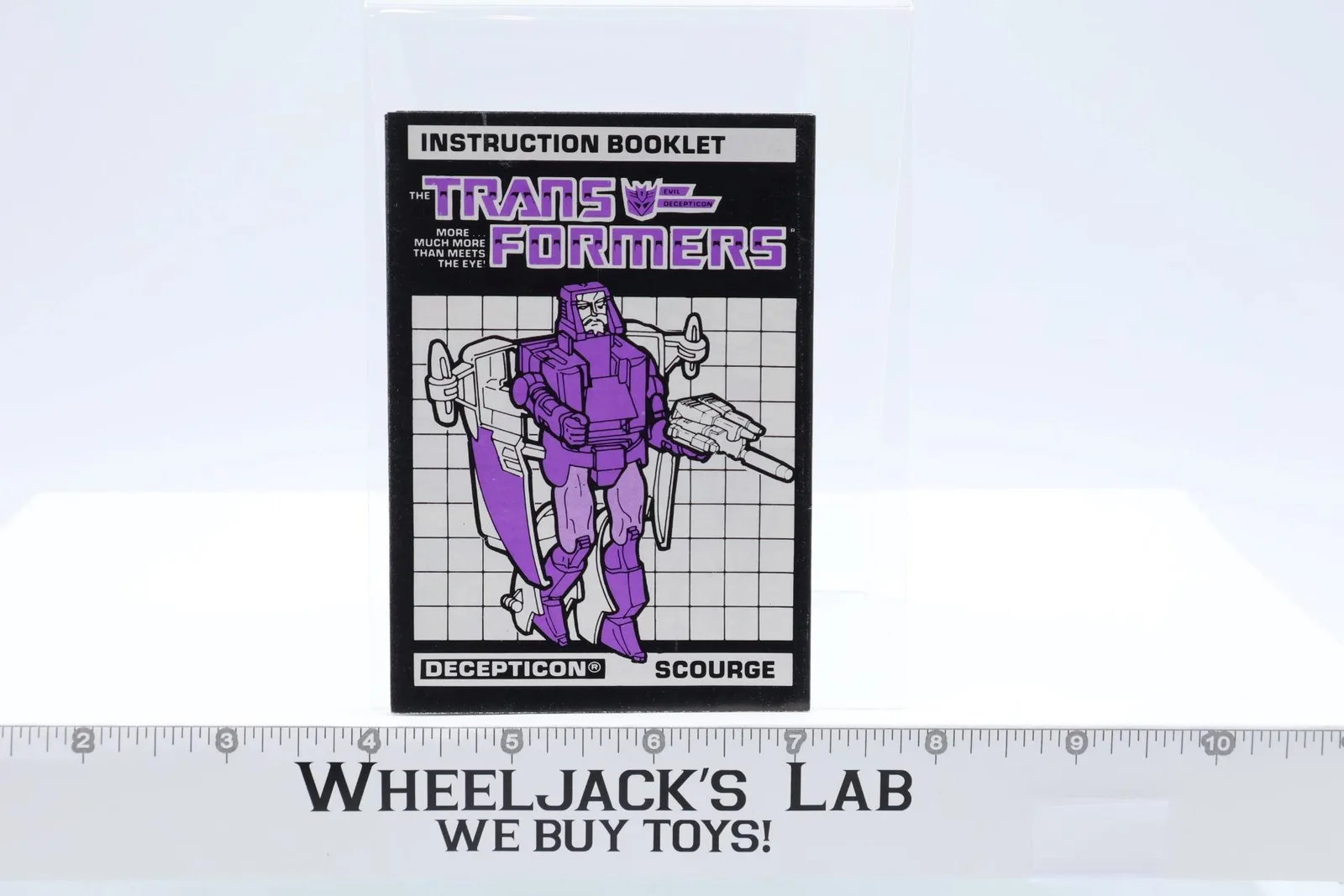 Scourge TARGETMASTER Instruction Manual Booklet 1987 Hasbro G1 ...