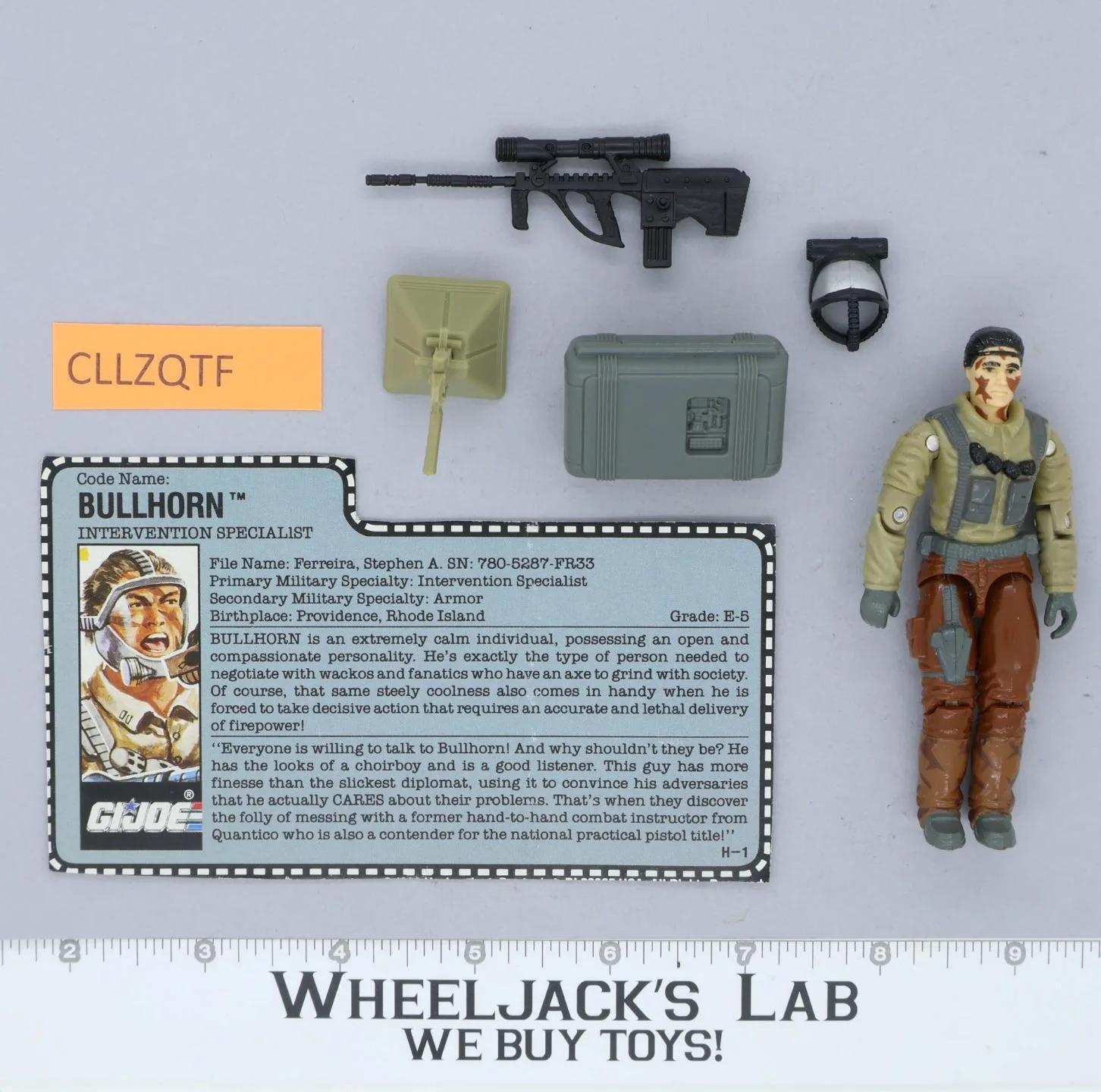 Bullhorn V1 100% Complete G.I. Joe 1990 Hasbro Vintage Action Figure ...