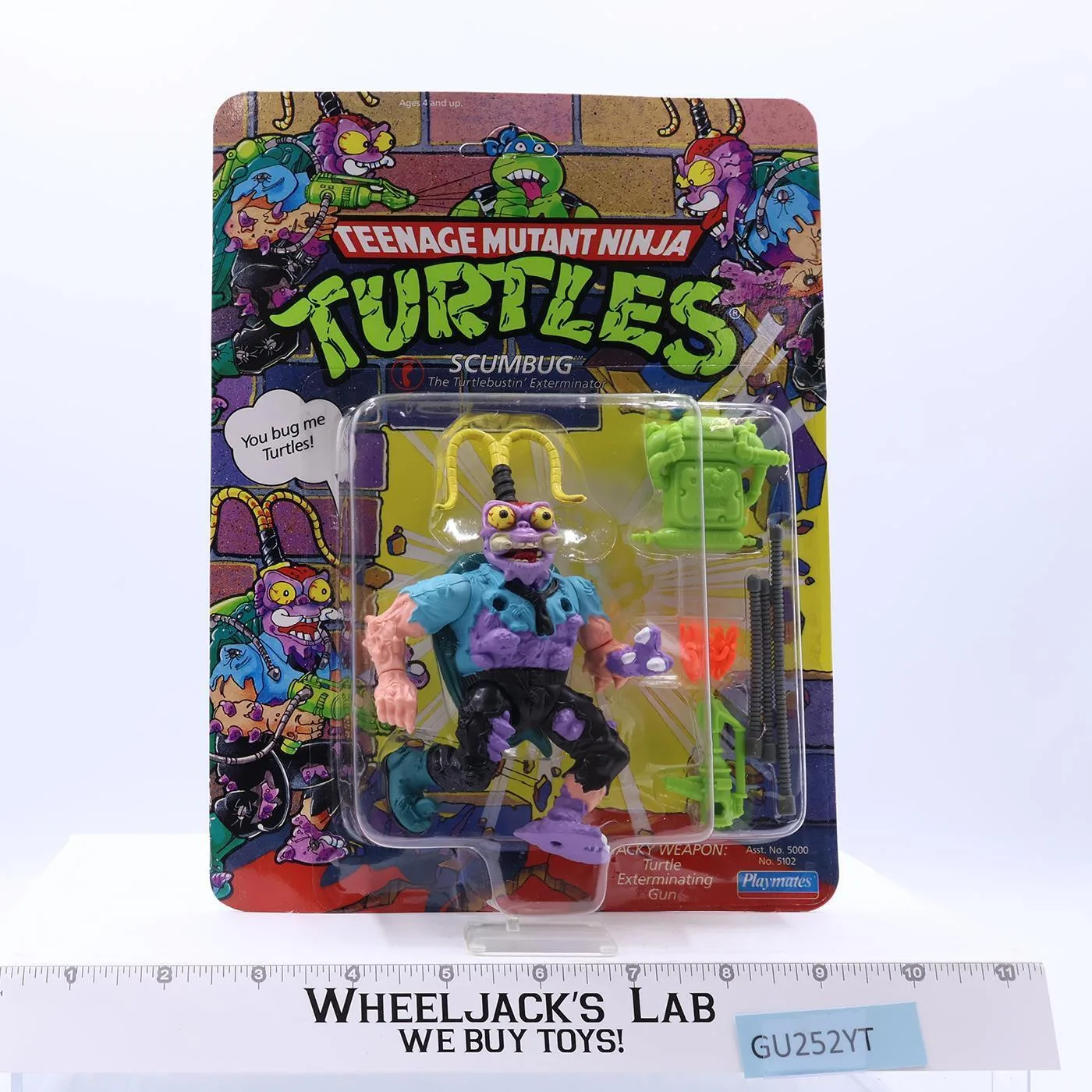 Scumbug Teenage Mutant Ninja Turtle TMNT 1990 Playmates MOSC UNPUNCHED ...