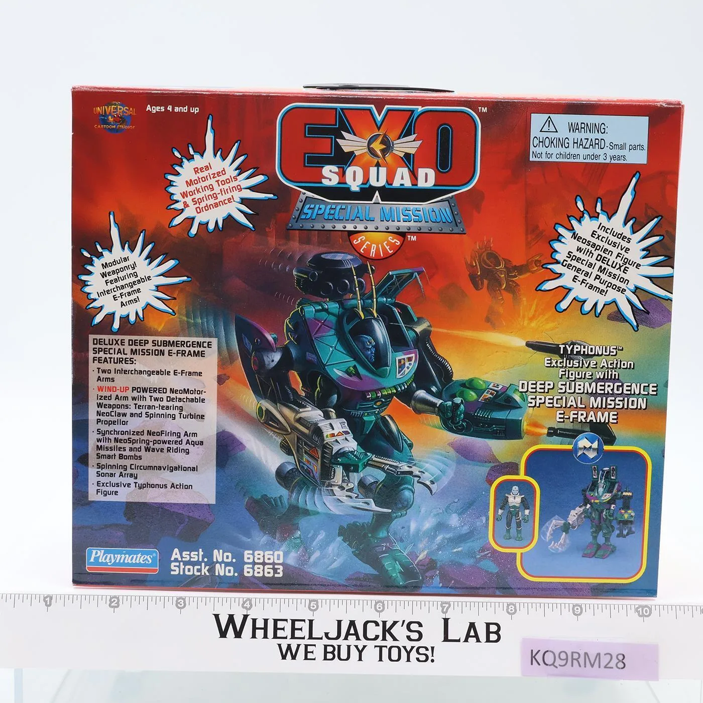 Typhonus Deep Submergence E-Frame EXO Squad 100% Complete 1995 Figure MIB - Wheeljack's Lab