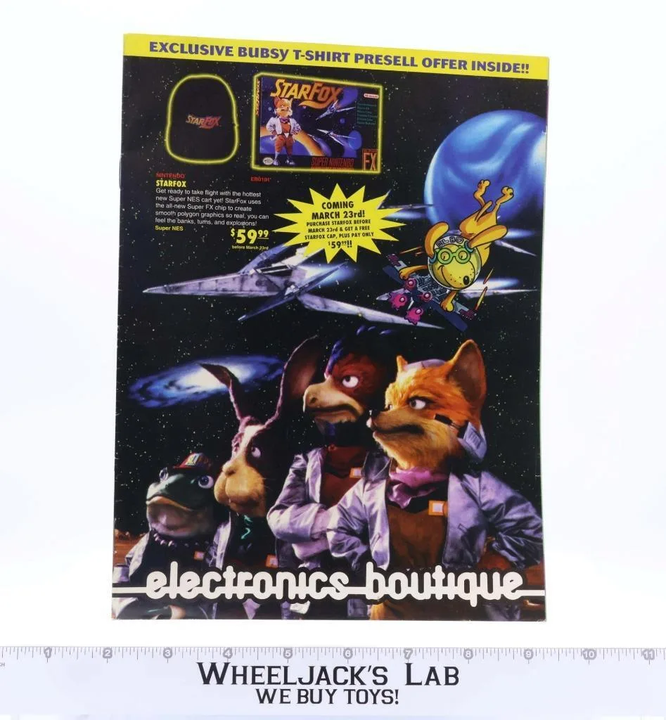 1993 Electronics Boutique Video Game Catalog Starfox Kirby Mario Sonic ...