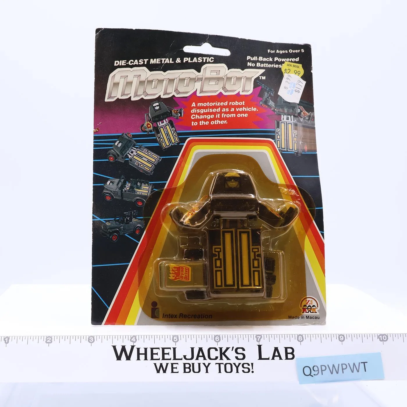 Military Jeep Moto-Bot 1984 Intex Vintage Action Figure NEW MOSC SEALED ...