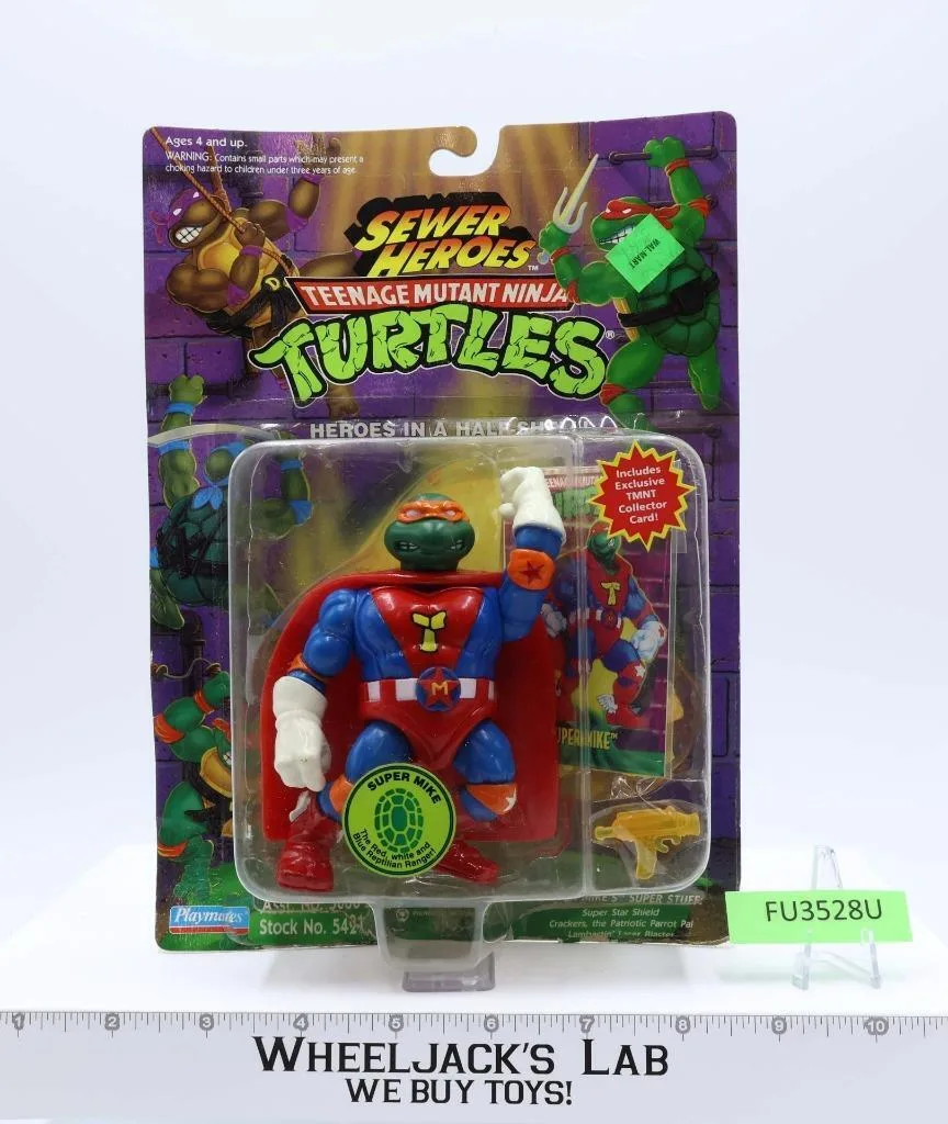 Super Mike Teenage Mutant Ninja Turtles TMNT 1994 Playmates NEW MOSC ...