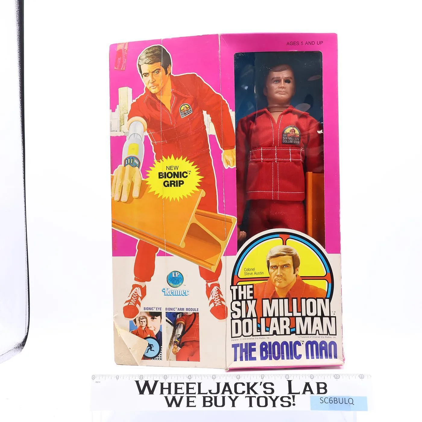 Steve Austin Bionic Grip Six Million Dollar Man Bionic Man Kenner NEW SEALED - Wheeljack's Lab